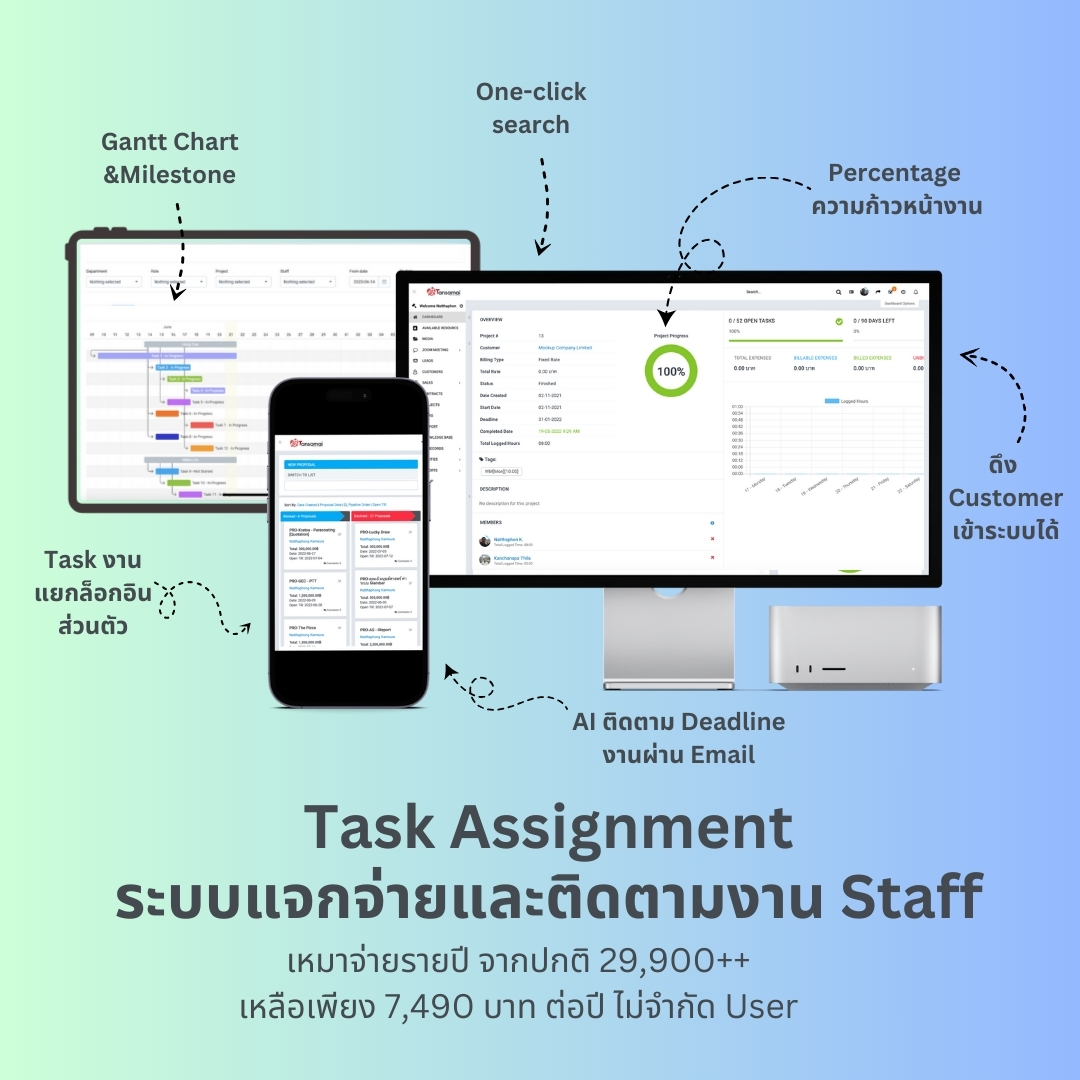 Task Assignment โปรแกรมแจกงาน Staff